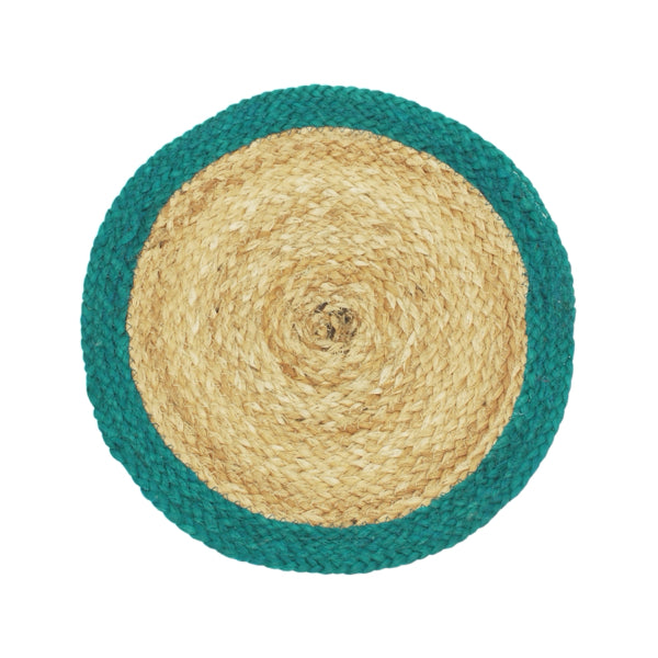 Jute Fiesta Green Circular Placemat – Auburn Fox Home